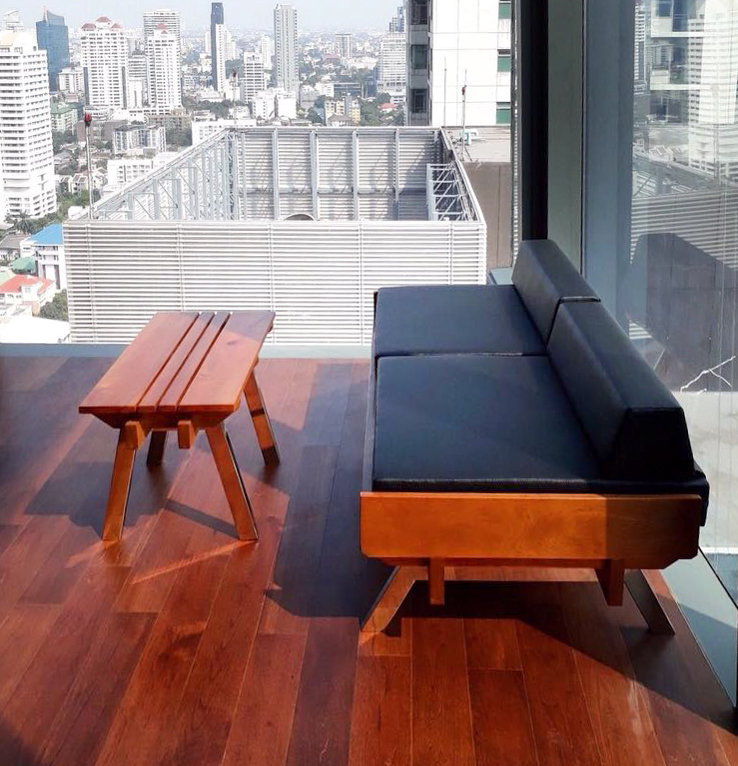 salabansuan JAVA Sofa 70 ม้านั่งสนาม สไตล์มินิมอล ม้านั่งสนาม ม้านั่งกลางแจ้ง สไตล์มินิมอล สีไม้ ...